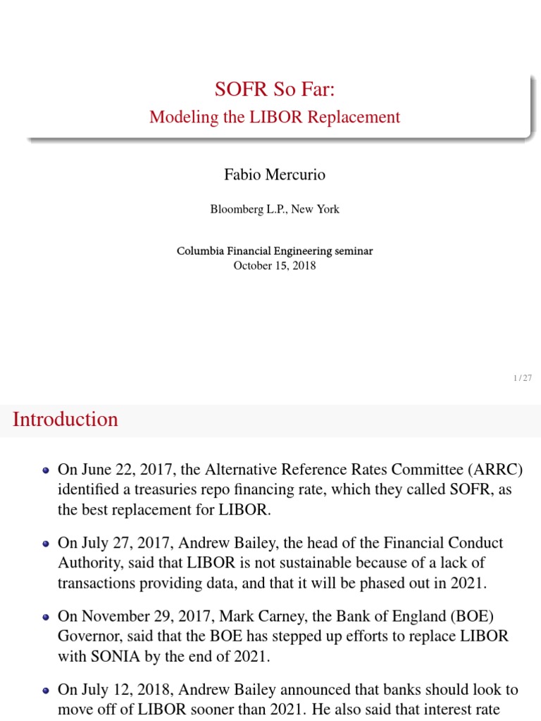 Build Sofr Curve | PDF | Swap (Finance) | Libor