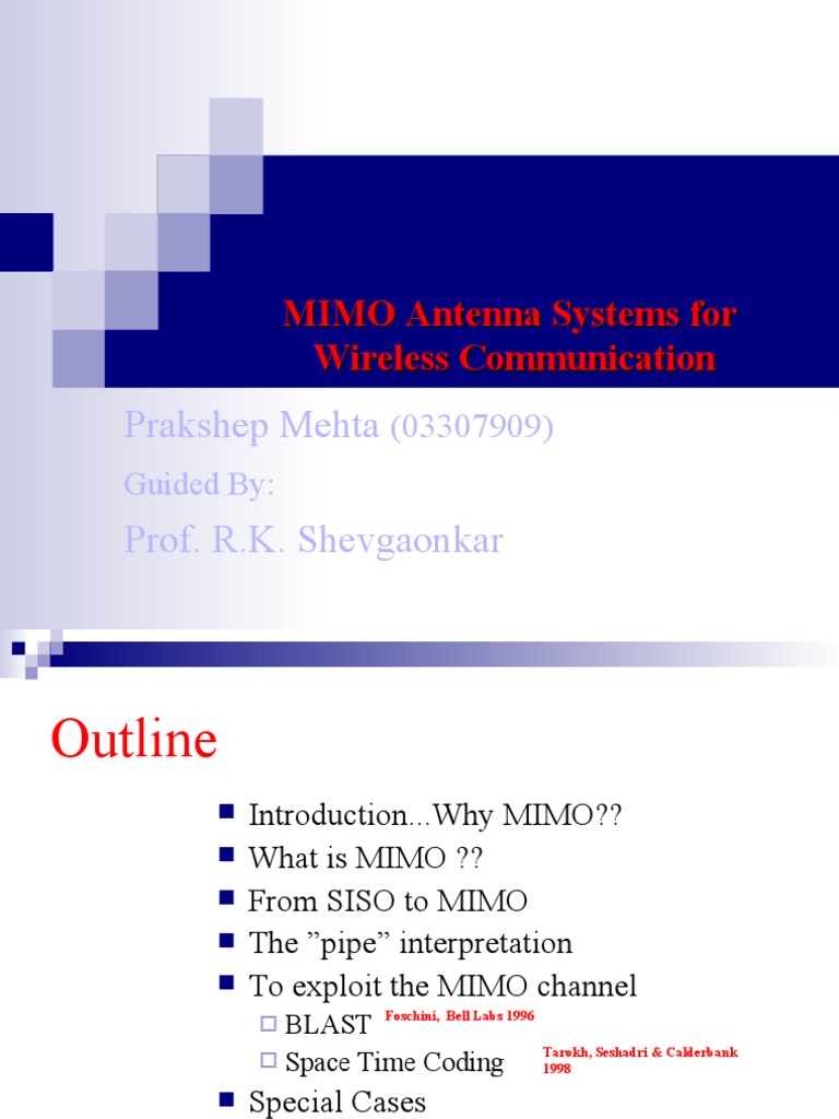 MIMO | PDF | Mimo | Data Transmission