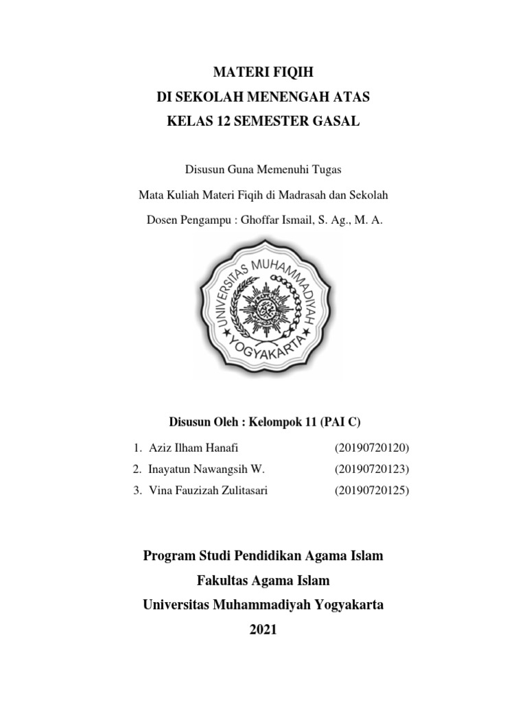 Kelompok 11 (PAI C) - Analisis Materi Kelas 12-Dikonversi | PDF | Kesehatan Holistik