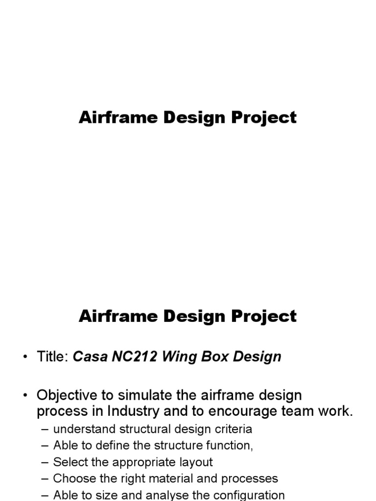Airframe Design Project | PDF