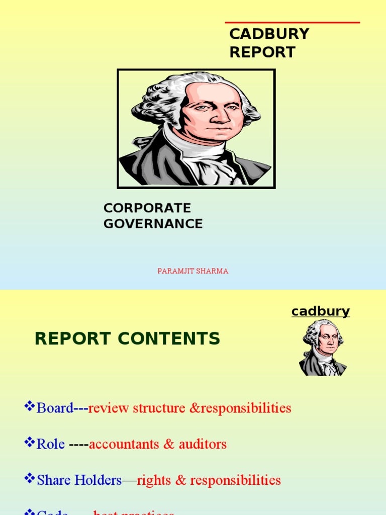 Cadbury Report on Corporate Governance | PDF | Corporate Governance ...