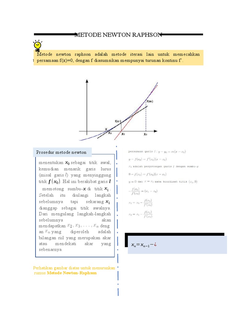 Metode Newton Raphson | PDF | Metode & Bahan Ajar