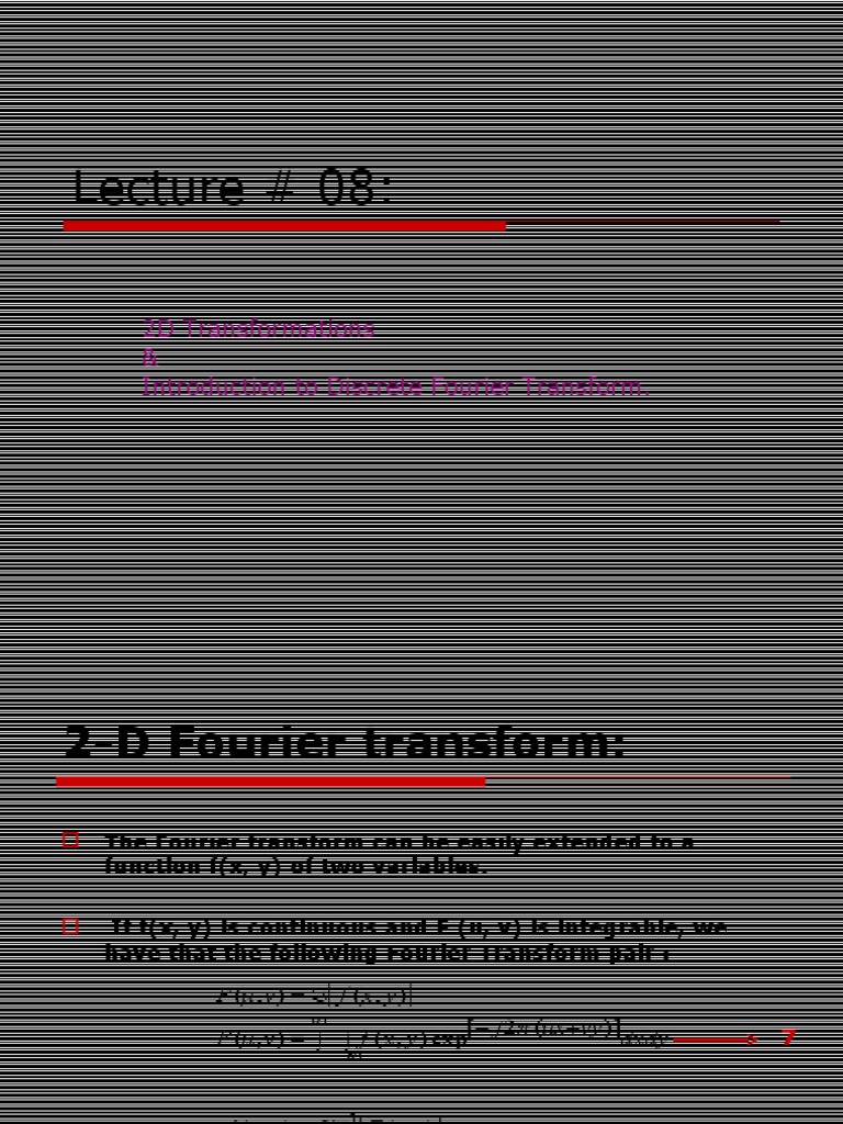 Lec8 Discrete Fourier Transform | PDF | Discrete Fourier Transform ...