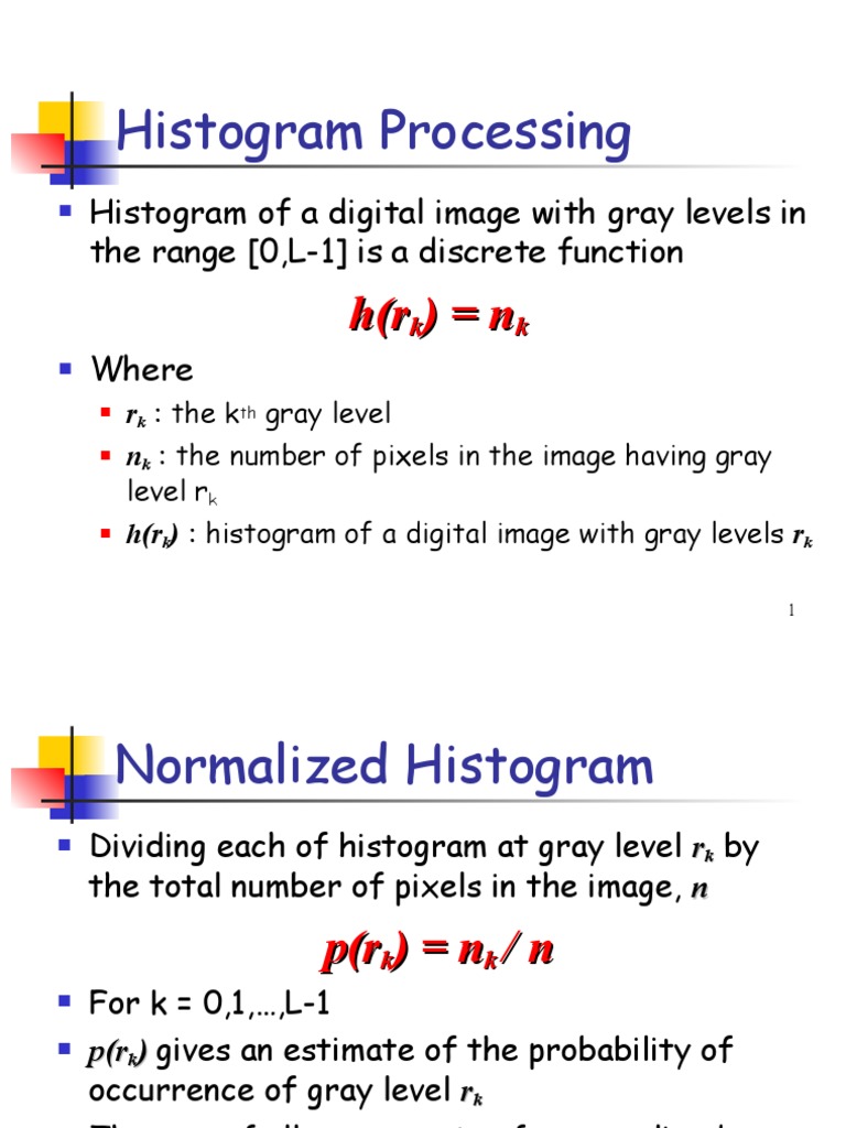 Lec15 Histogram Equalization | PDF | Computer Vision | Digital Signal ...