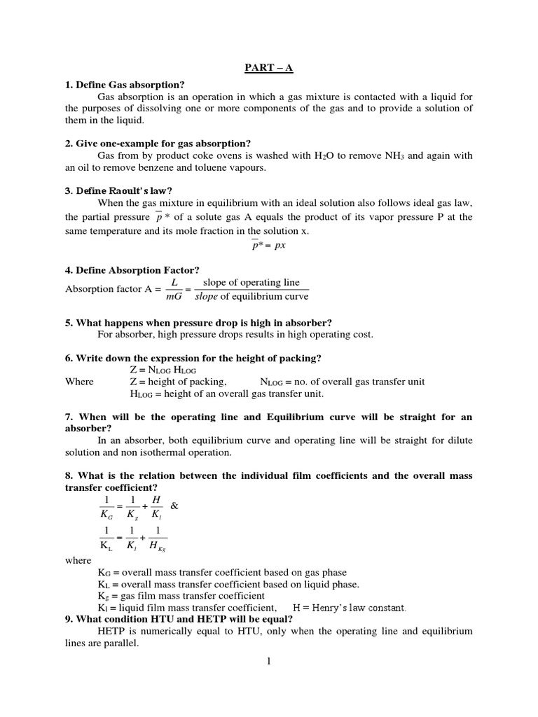 2 Absorption QA | PDF | Solubility | Physical Quantities