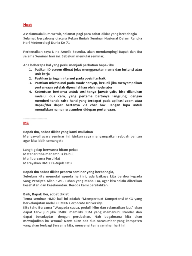 Naskah MC Seminar | PDF