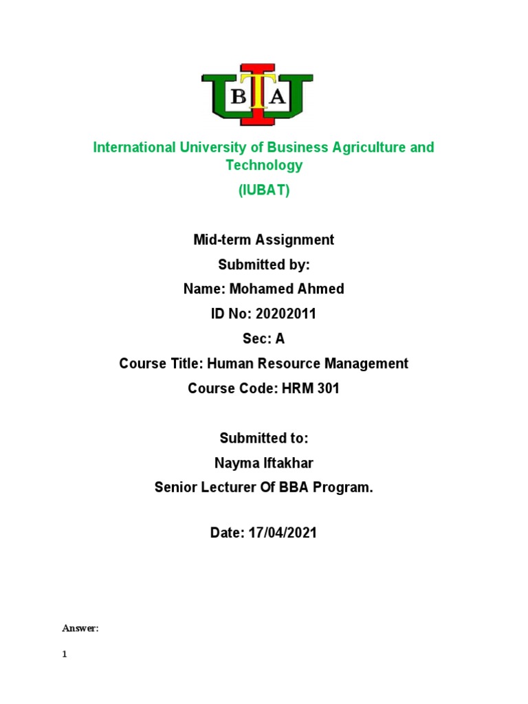 International University of Business Agriculture and Technology (Iubat ...