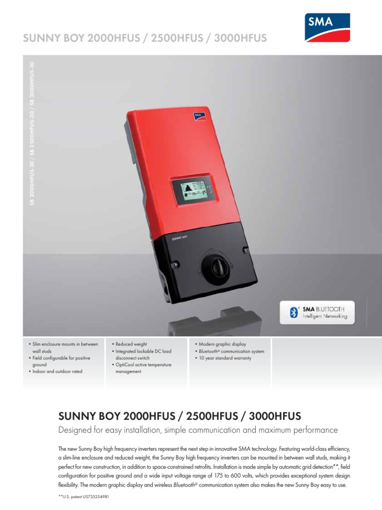 Inversor Solar SUNNY BOY | PDF | Power Inverter | Amplifier