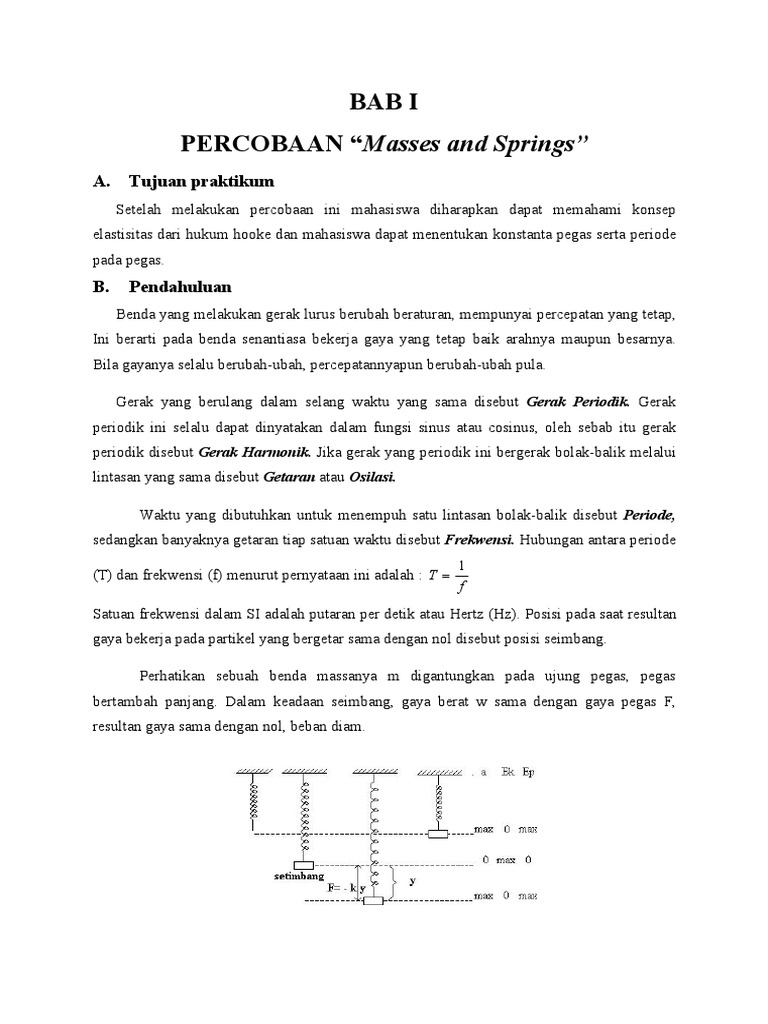 Modul Massa and Spring | PDF | Sains & Matematika