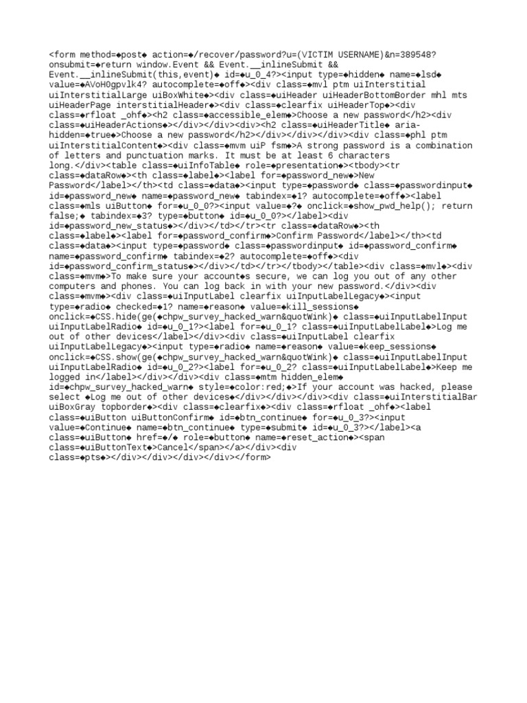 v1 Kode Script Hack FB HTML Inspect Element | PDF | Computer Network Security | Password