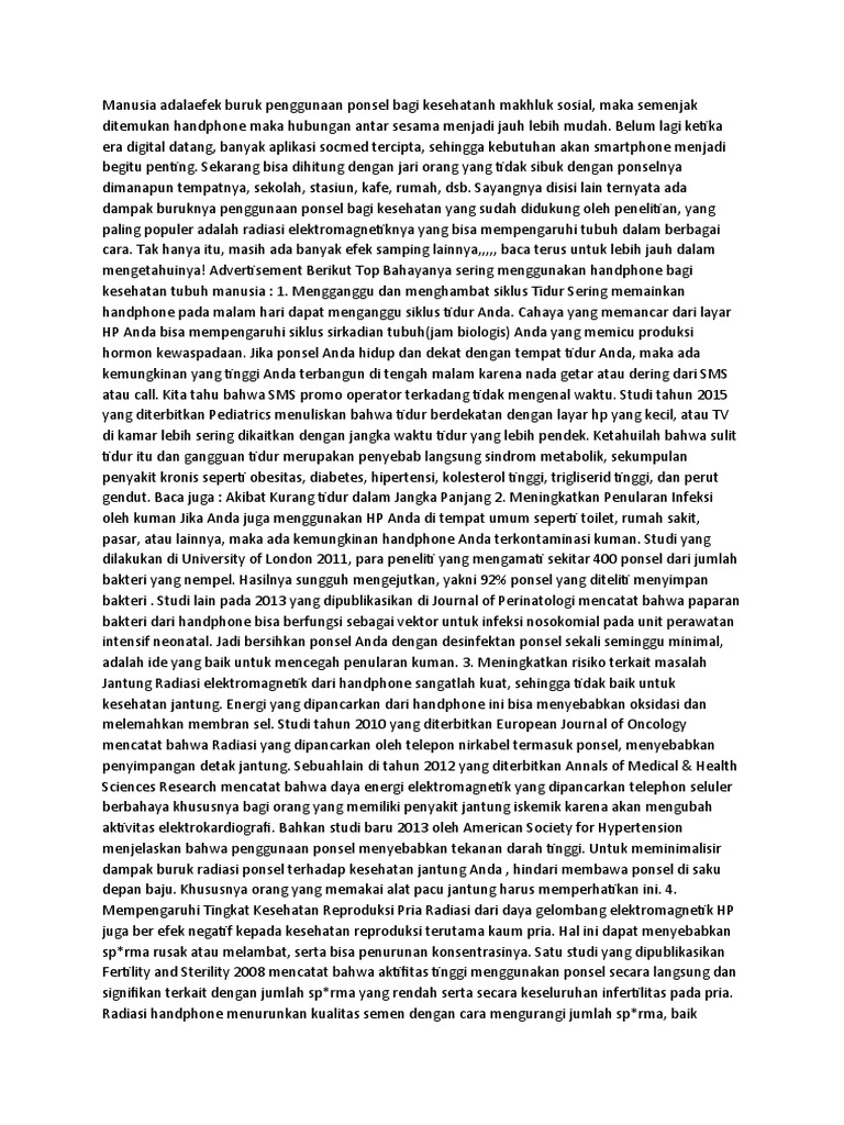 Dampak Negatif HP | PDF