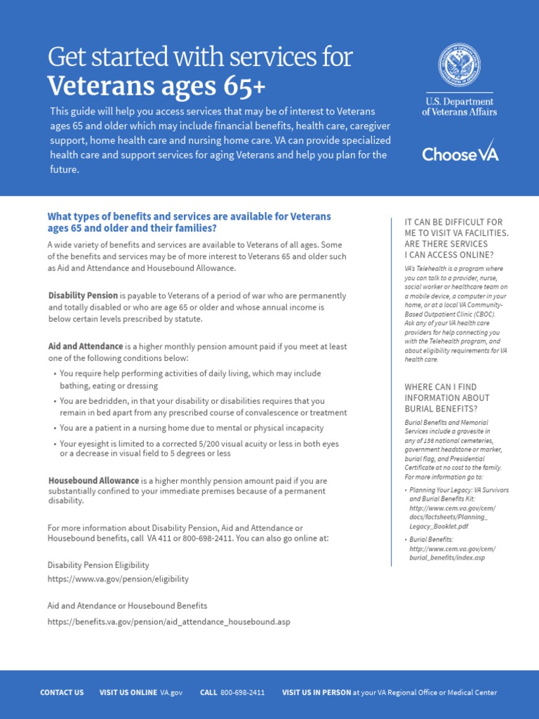 65 Plus Veterans Quick Start Guide | PDF | United States Department Of ...