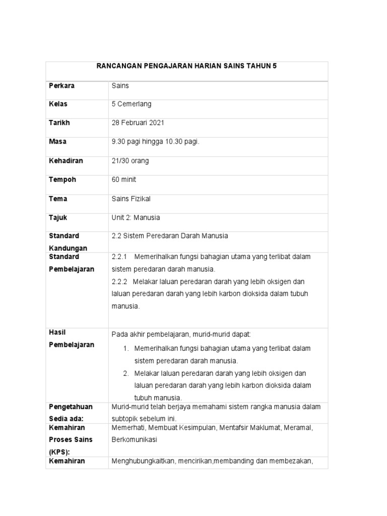 Sains RPH (5C) 28 Feb 2021 | PDF