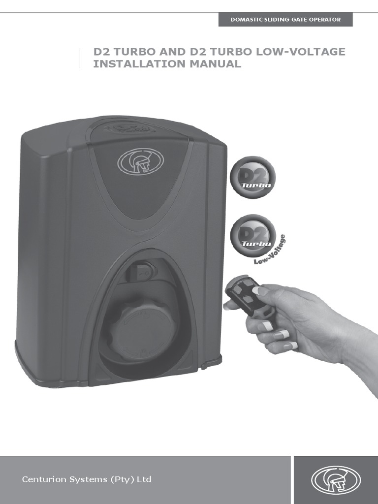 Centurion Systems d2 Turbo d2 Turbo Low-V Im | PDF | Electrical Wiring ...