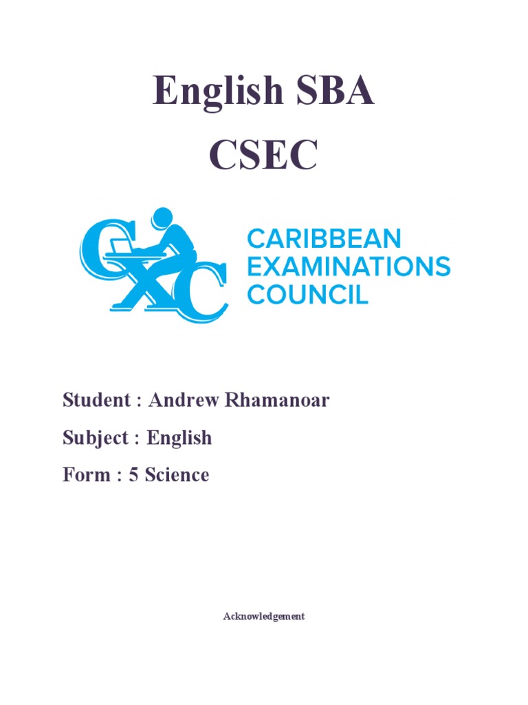 English SBA | PDF | Poetry | Human Nature