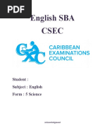 Mathematics Sba Cover Page | PDF