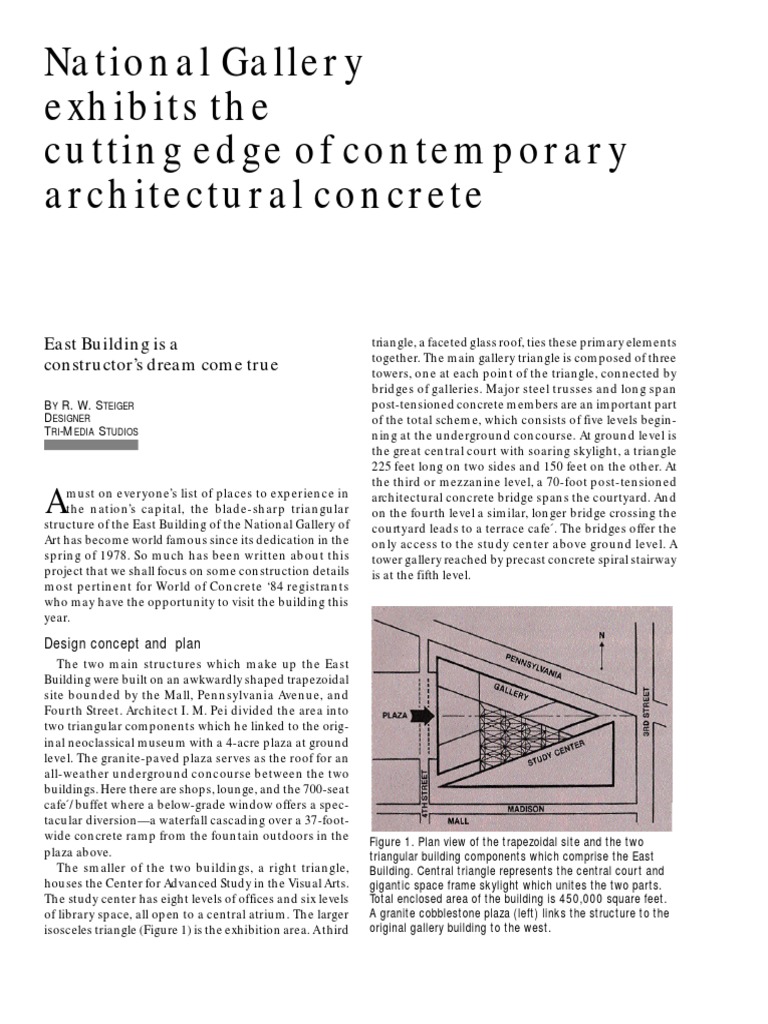 Concrete Construction Article Pdf National Gallery Exhibits The