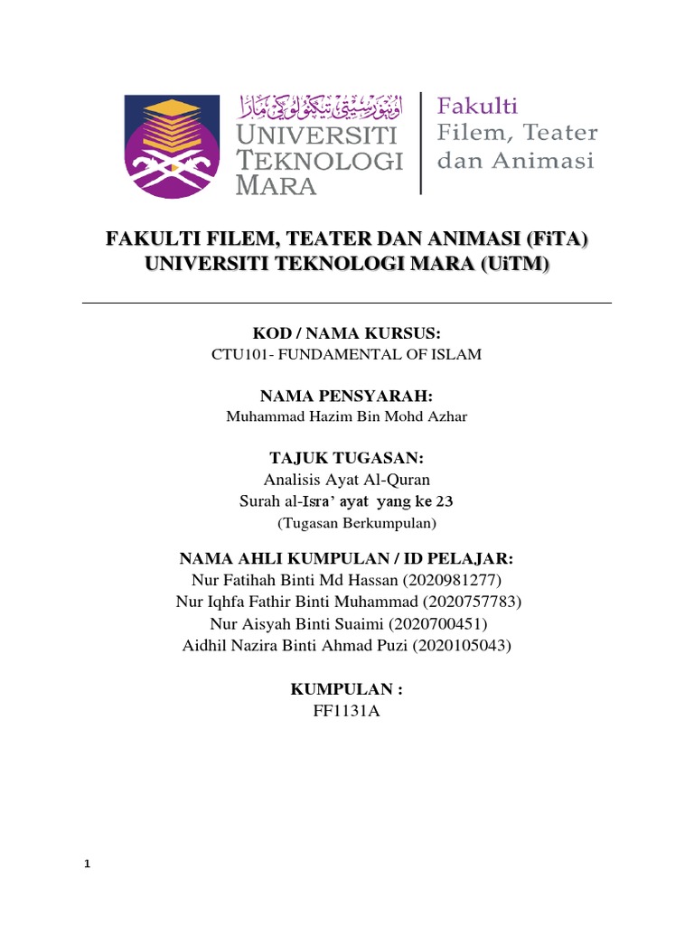 Contoh Assignment Ctu | PDF