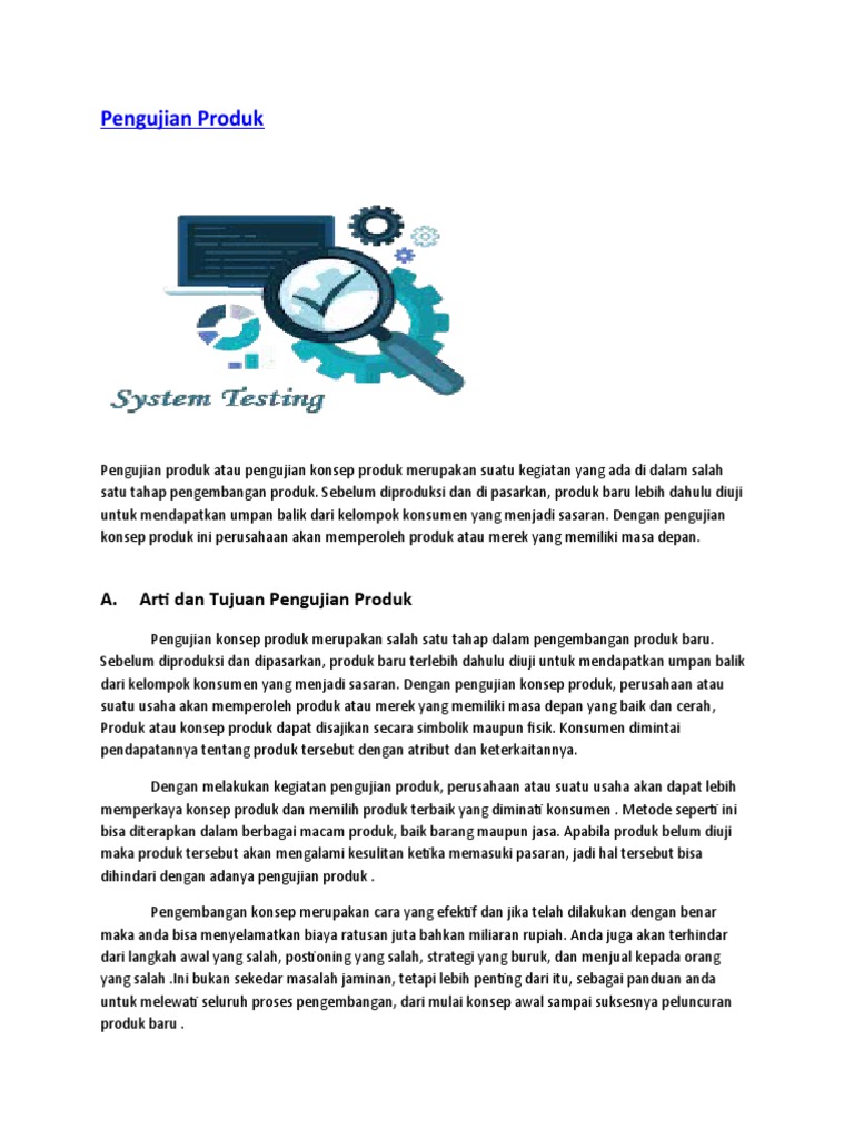 Pengujian Produk Sebelum Peluncuran | PDF | Pengelolaan Keuangan & Uang
