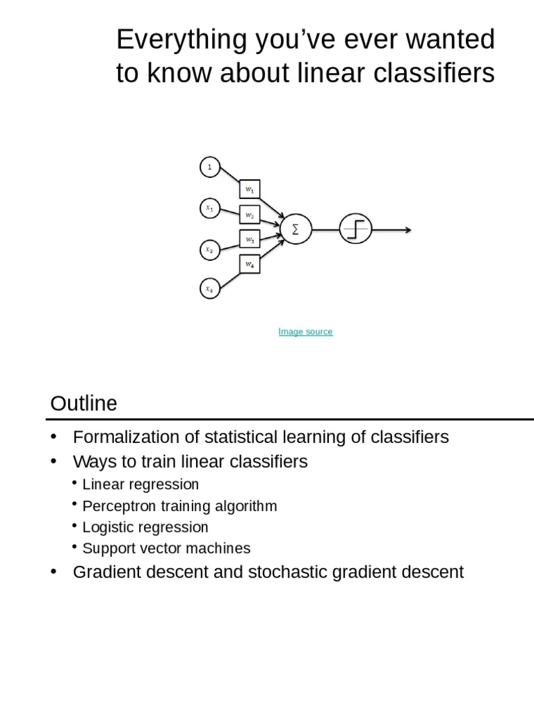 Everything You've Ever Wanted To Know About Linear Classifiers | PDF ...