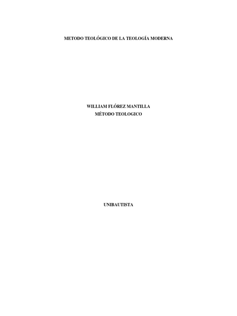 Teología Moderna | PDF | Hermenéutica | Divinidad (disciplina académica)