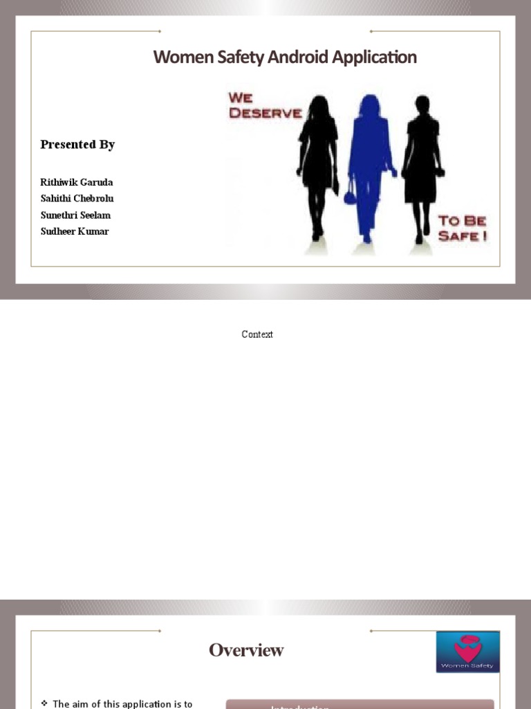 Women Safety Android App Overview | PDF | Android (Operating System ...