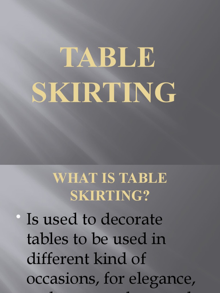 Table Skirting | PDF