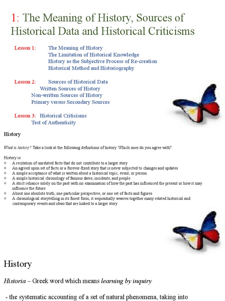 001 PPT GEC102 Meaning of History | PDF | Historian | Historiography