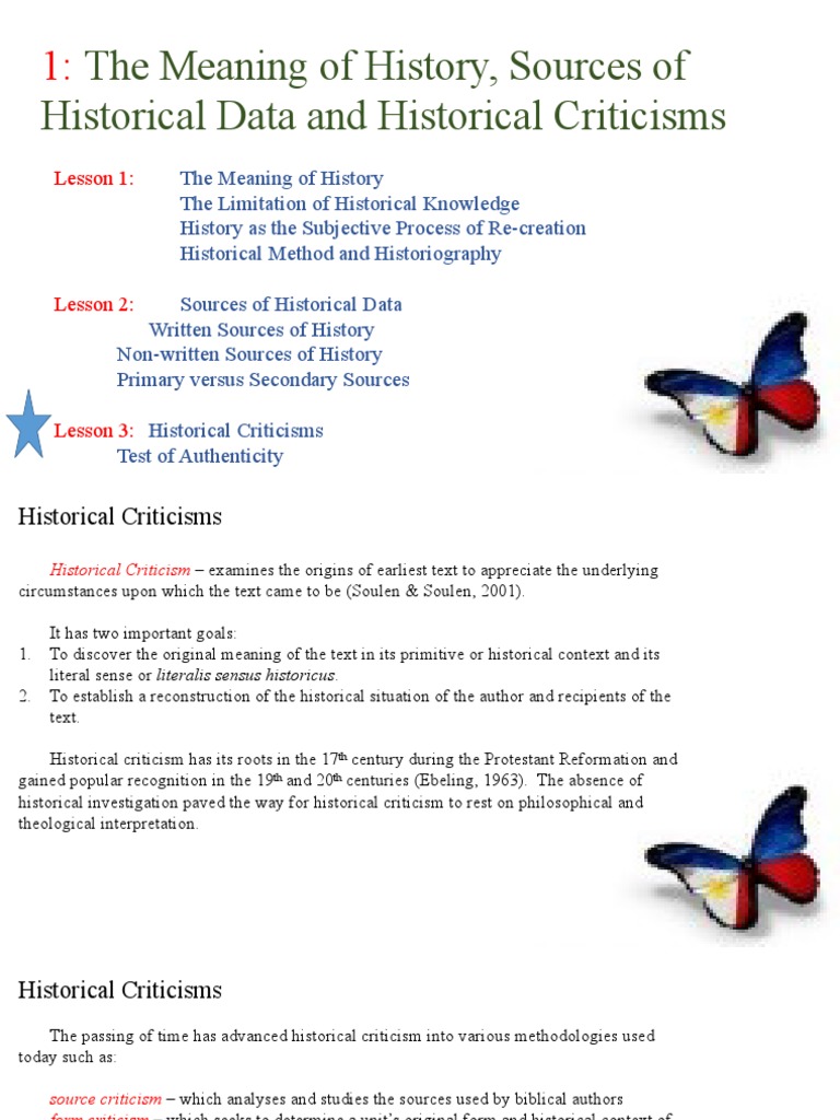003 PPT GEC102 Historical Criticism | PDF | Science | Science And ...