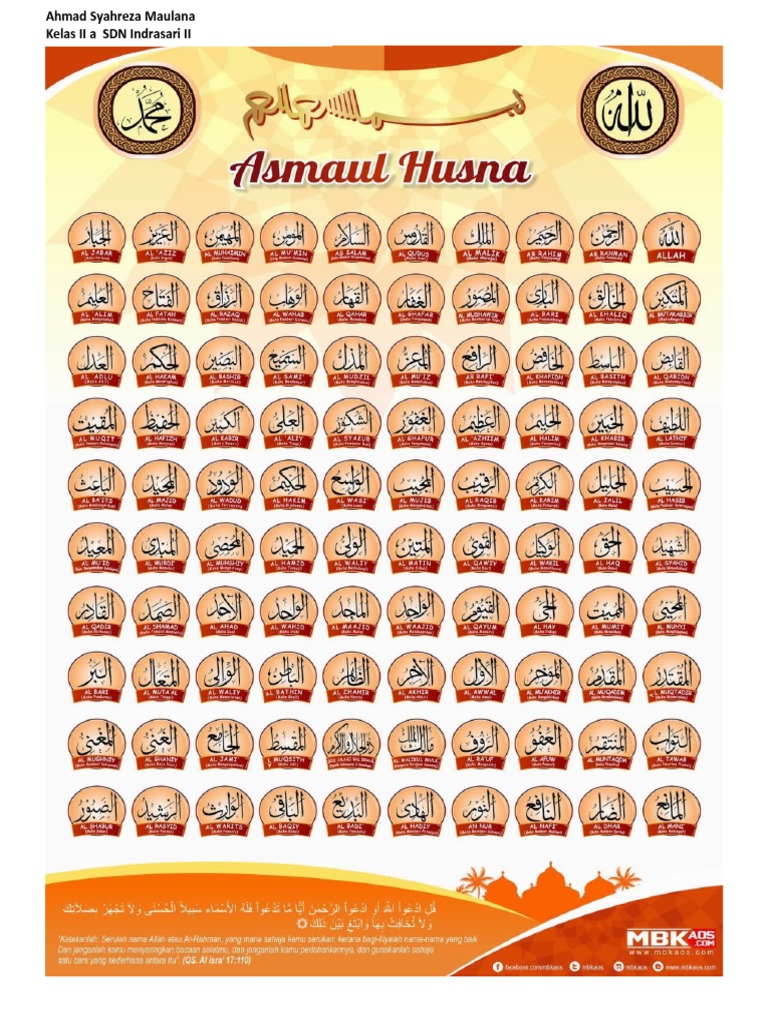 Asmaul Husna Word | PDF