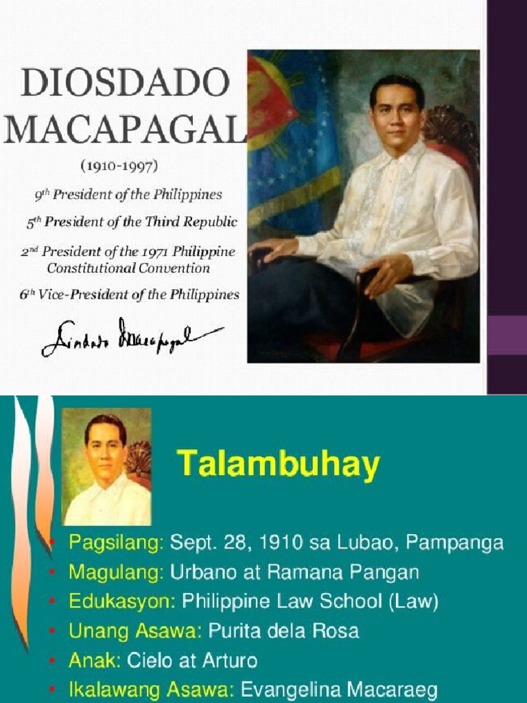Diosdado Macapagal Talambuhay
