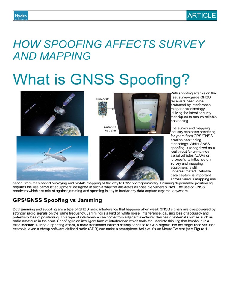 What Is GNSS Spoofing?: How Spoofing Affects Survey and Mapping | PDF ...