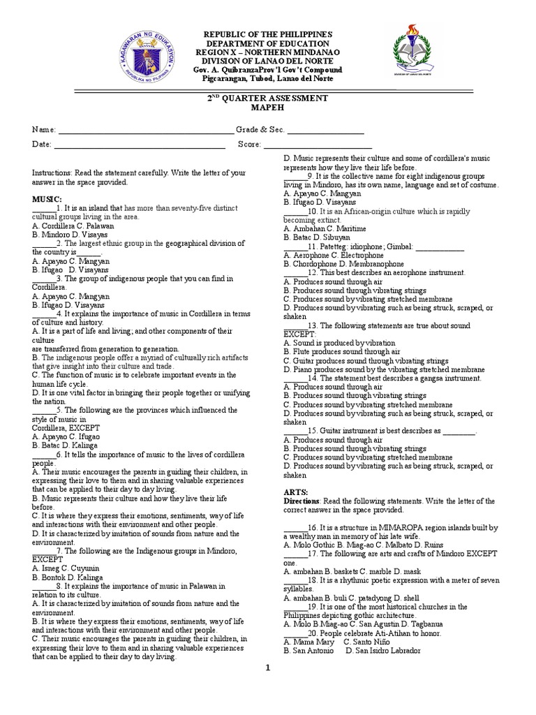 Name: - Grade & Sec. - Date: - Score | PDF | Malnutrition | Sound