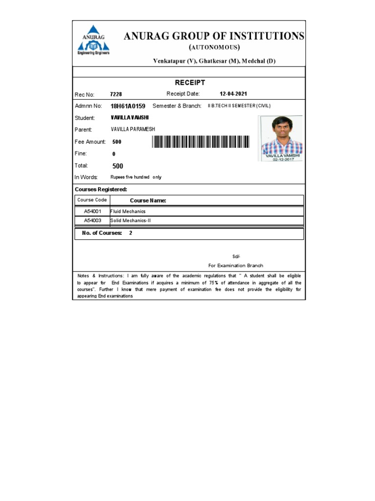 Receipt Details | PDF