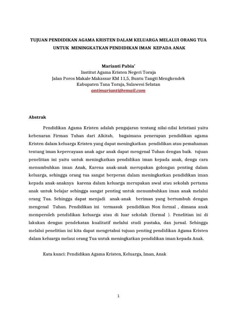 Jurnal PB Marianti Pabia' | PDF