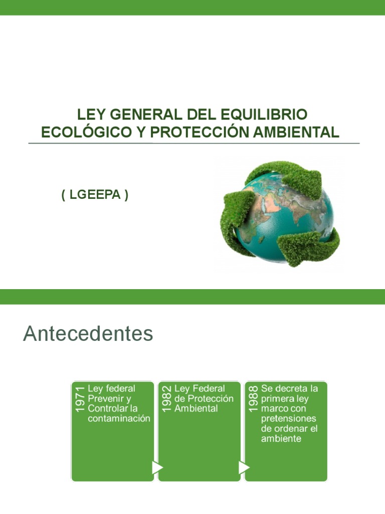 Objetivos de la LGEEPA y su Marco Legal | PDF | Contaminación ...
