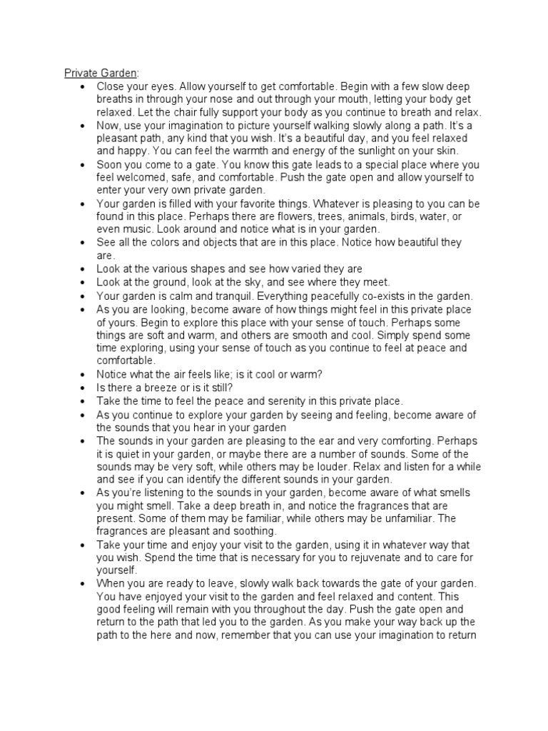 Guided Meditation Scripts | PDF | Poetry