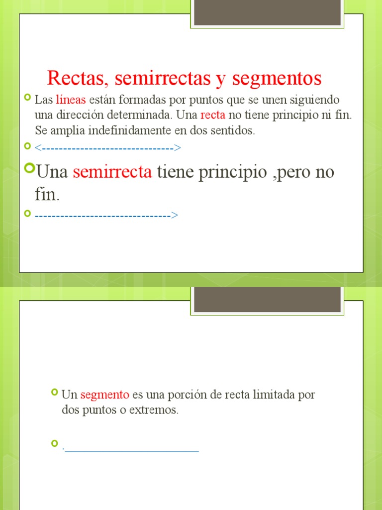 Rectas, Semirrectas y Segmentos | PDF
