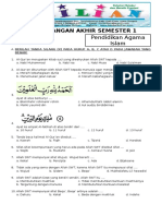 Soal PAI Kelas 3 Semester 2 Kurikulum Merdeka | PDF | Agama & Spiritualitas