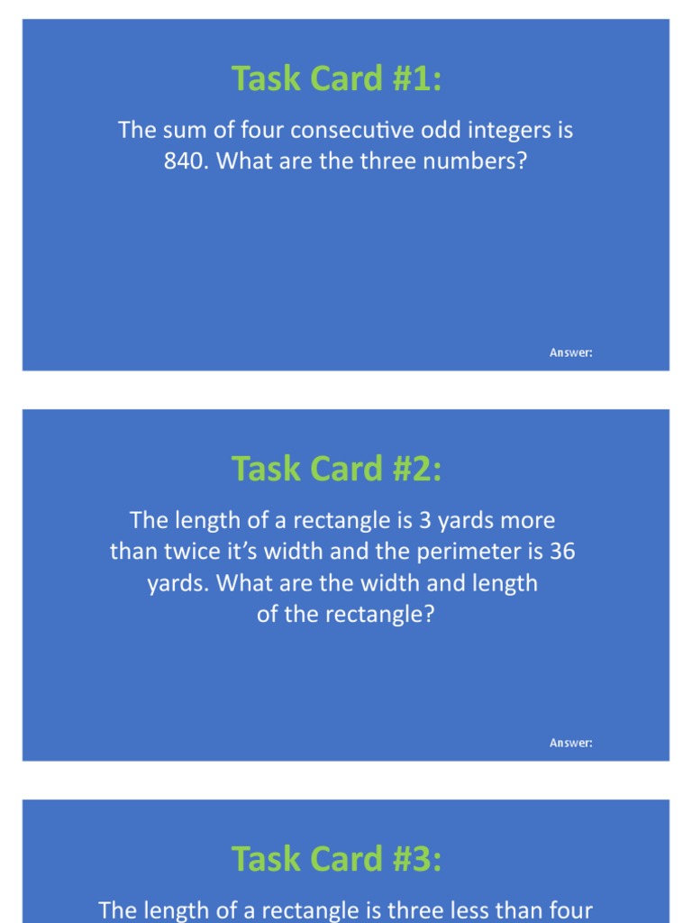 Taskcards | PDF