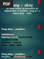 Uri NG Pang-Abay (Panggaano, Panang-Ayon, Pananggi, Pang-Agam) | PDF