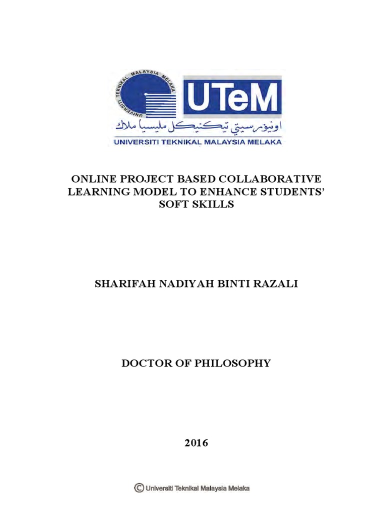 Online Project Based Collaborative Learning Model To Enhance Students ...