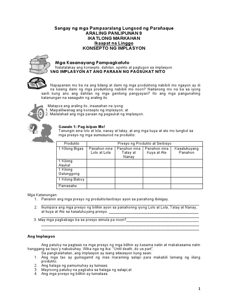 Ap 9 Q3 W4 Module | PDF