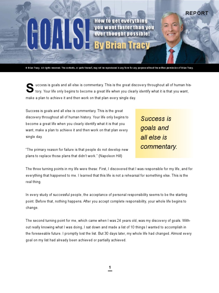 Goal Setting-Brian Tracy | Download Free PDF | Goal | Mental Image