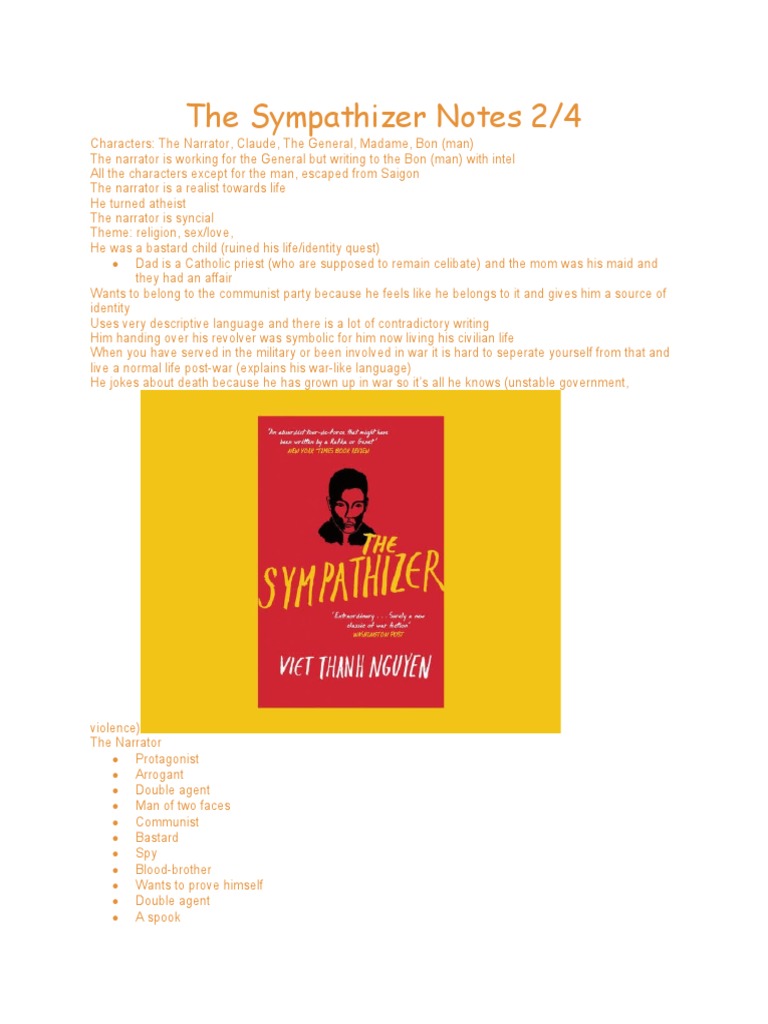 The Sympathizer Notes | PDF | Unrest
