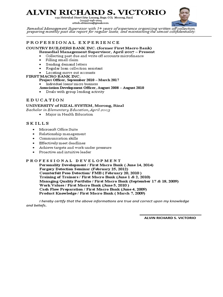 Classic Resume Template B&W | PDF