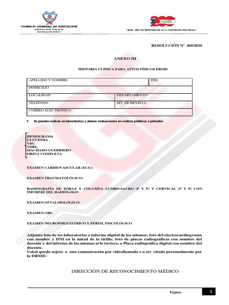 R.m.d.aptos Fisicos y Decl. Jurada de Salud 2021 | PDF | Condicion cronica | Corazón