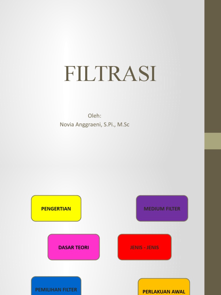 Panduan Lengkap Filtrasi dan Jenis Filter | PDF