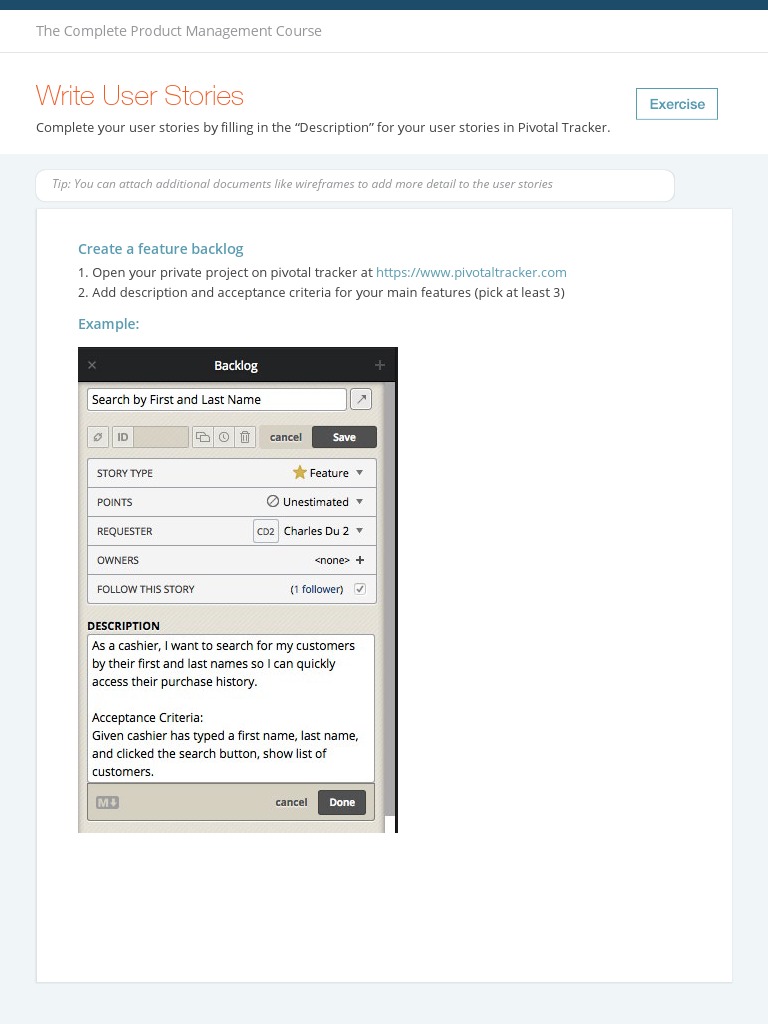 Write User Stories: Create A Feature Backlog | PDF