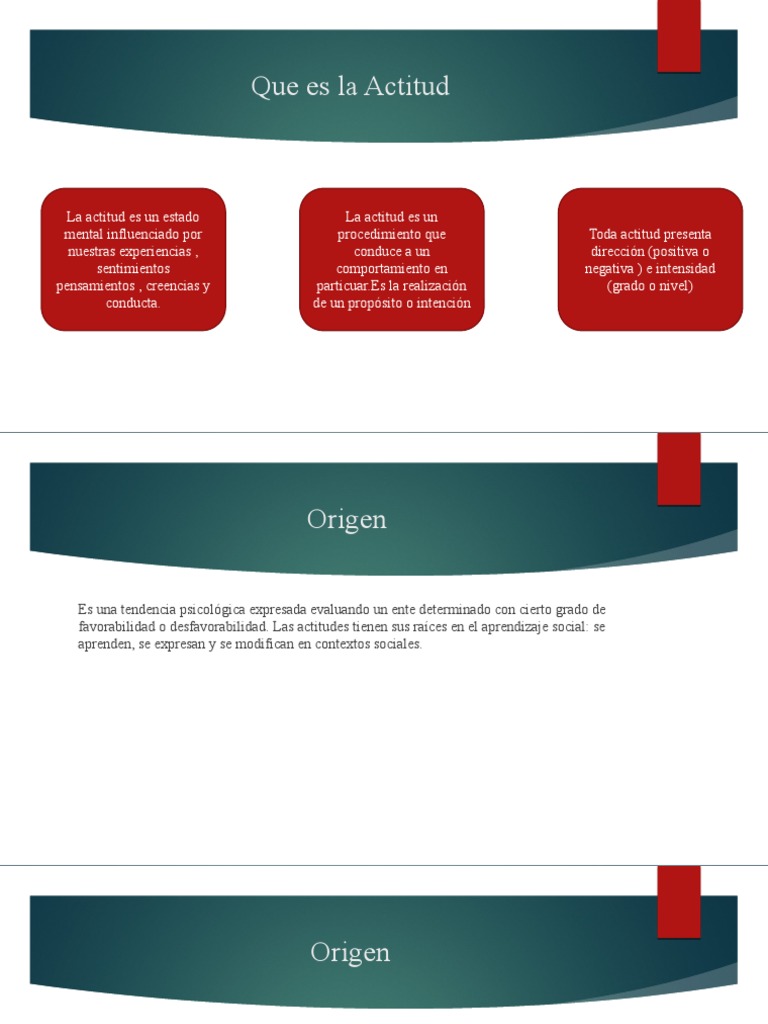 Diapositivas Actitud y Conducta.1 | PDF | Actitud (psicología) | Comportamiento